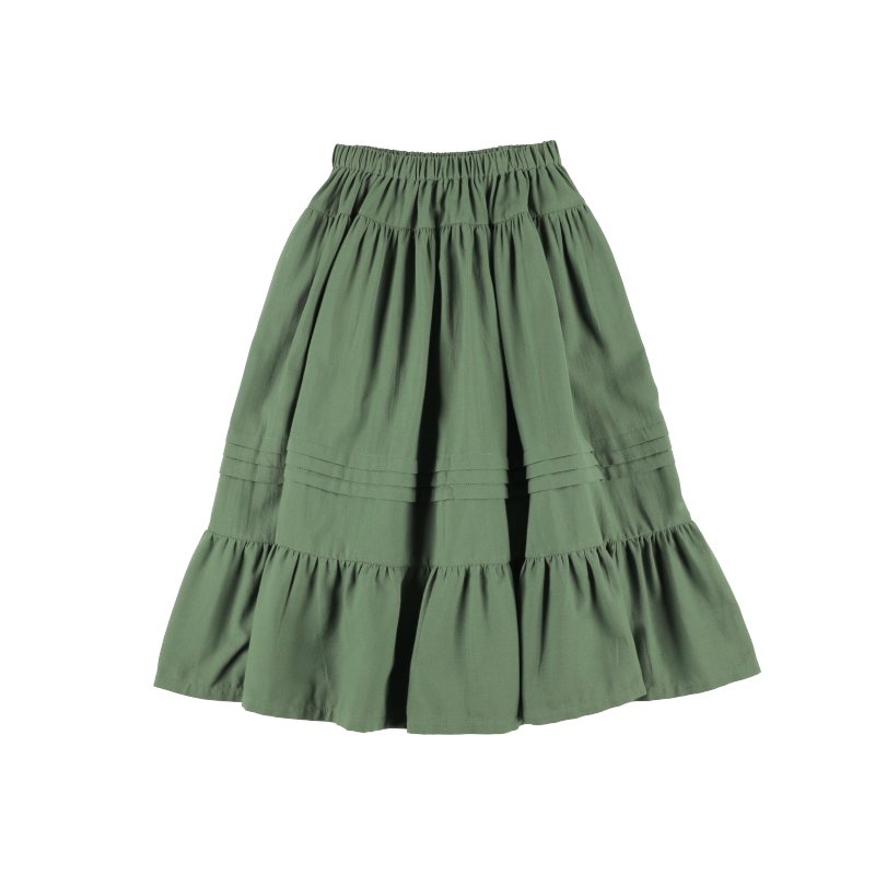 BELLE CHIARA GREEN RUFFLE SKIRT [FINAL SALE] – Luibelle