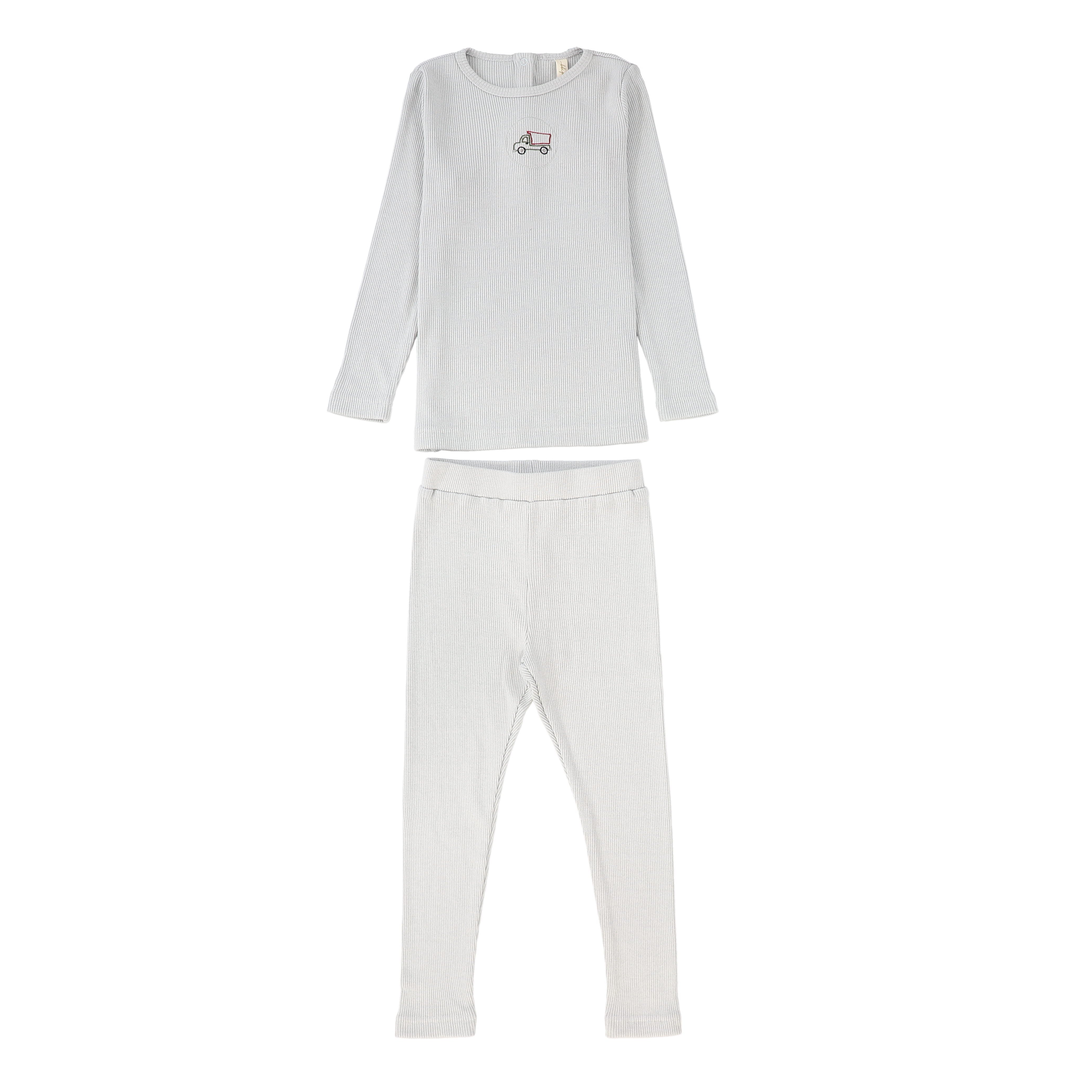 BEBE JOLEE CLOUDY BLUE EMBROIDERED PAJAMAS [FINAL SALE] – Luibelle