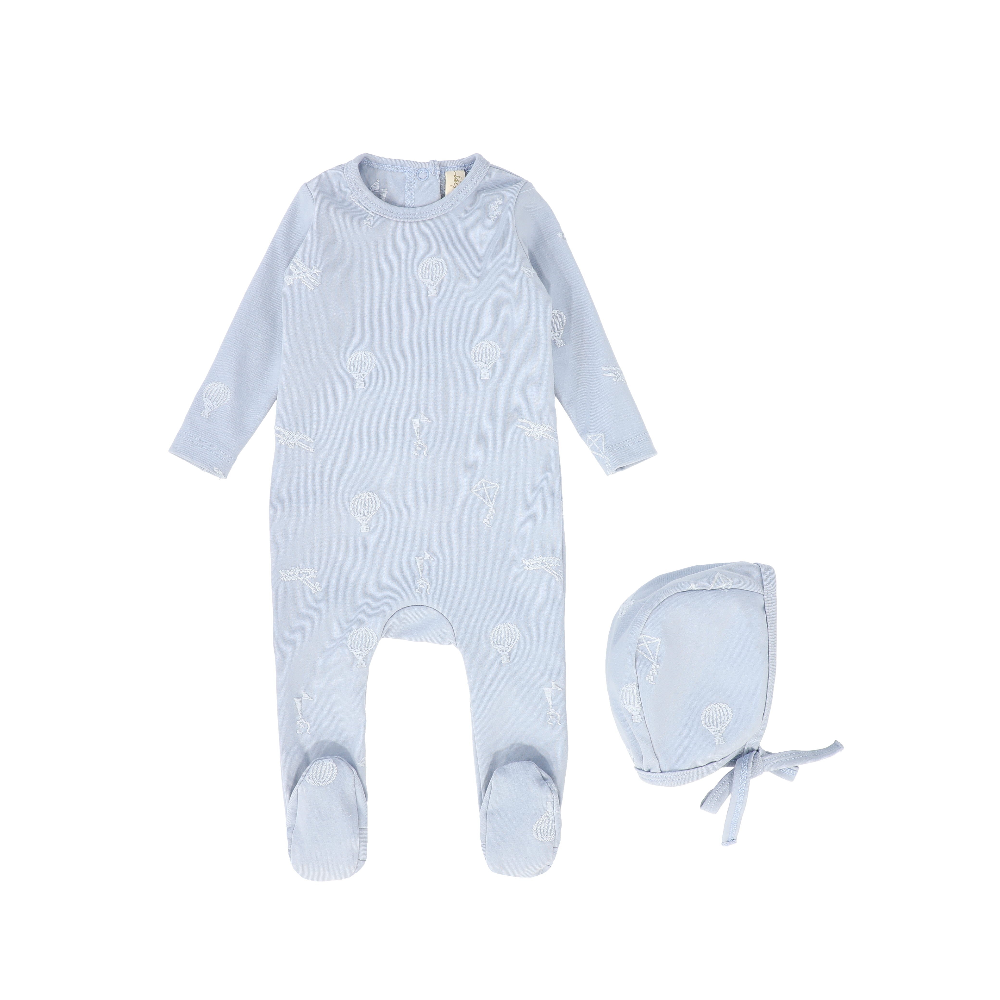 BEBE JOLEE BLUE HOT AIR BALLOON STITCHED FOOTIE – Luibelle