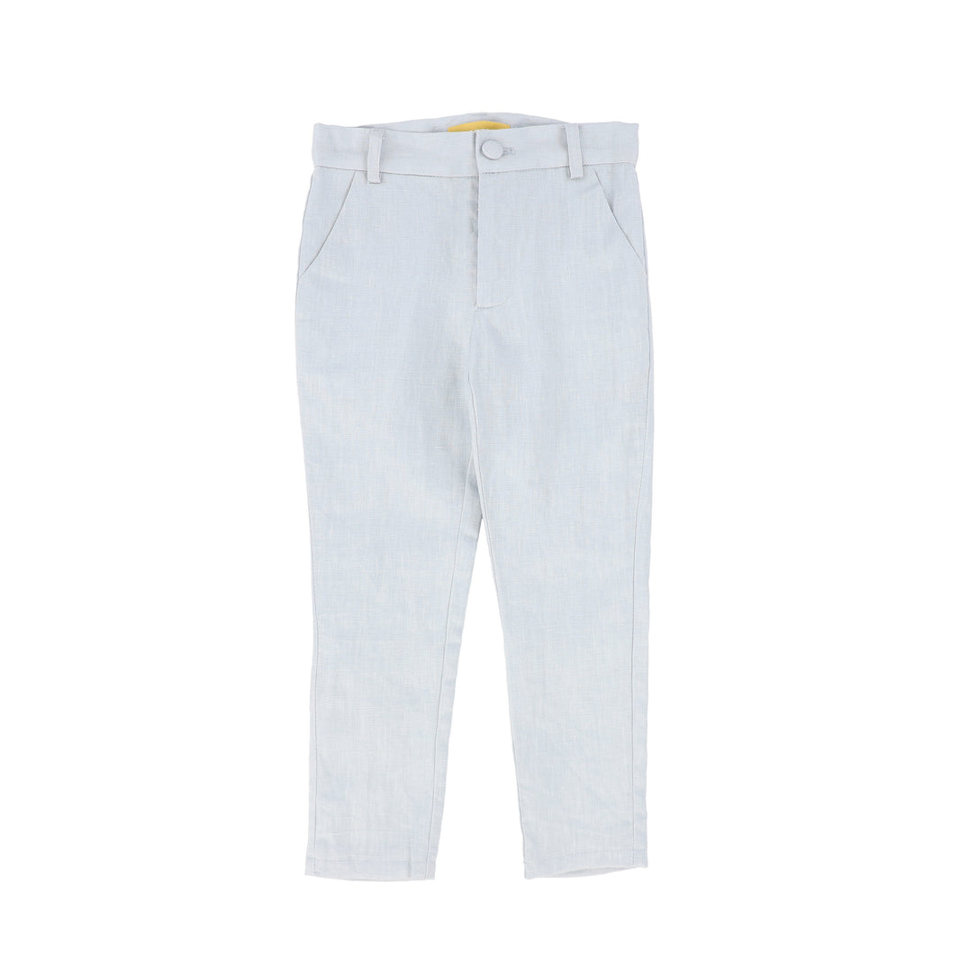 LE BOURDON BLUE LINEN PIPED COLLAR SET [FINAL SALE] – Luibelle