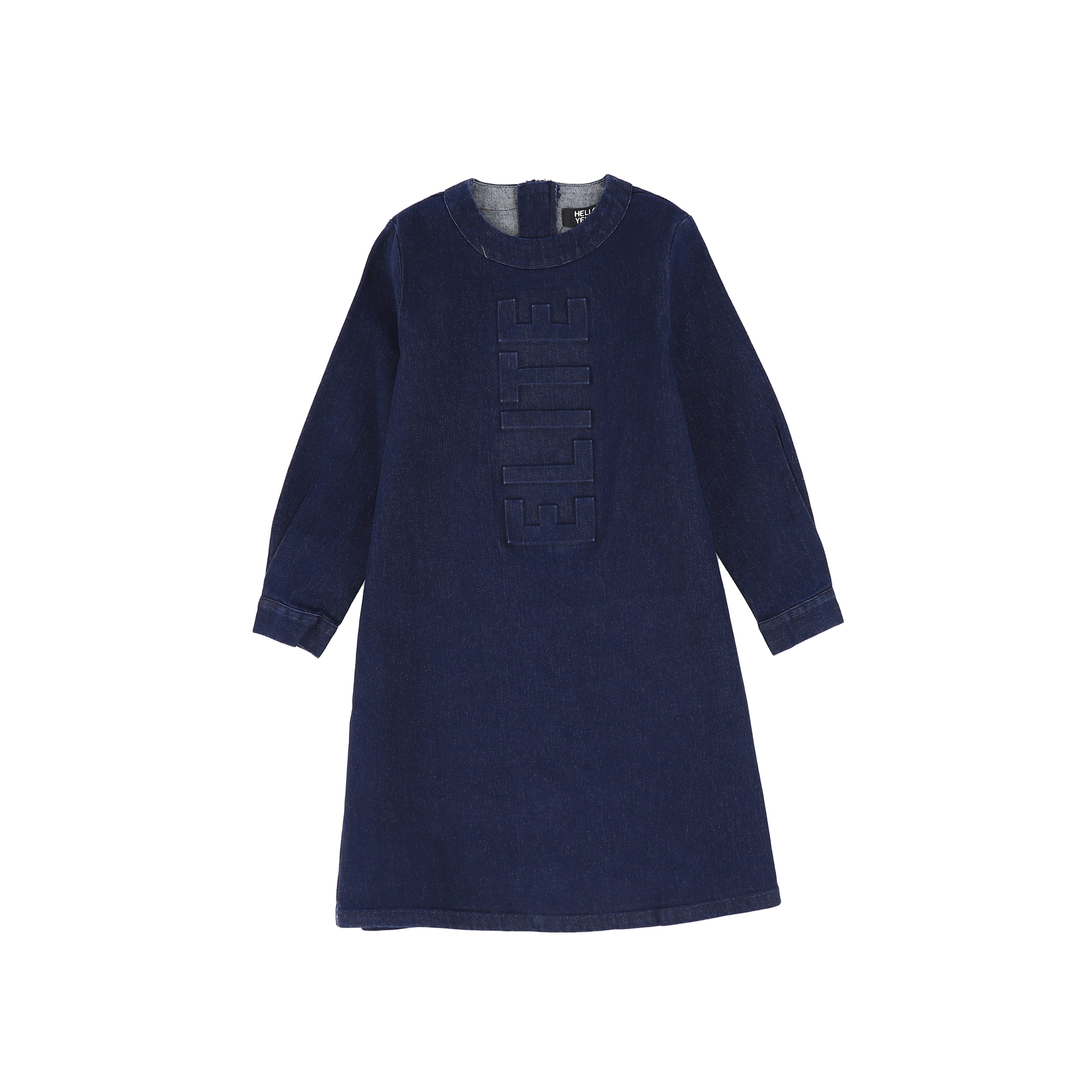 HELLO YELLOW BLUE DENIM STRAIGHT DRESS [FINAL SALE] – Luibelle