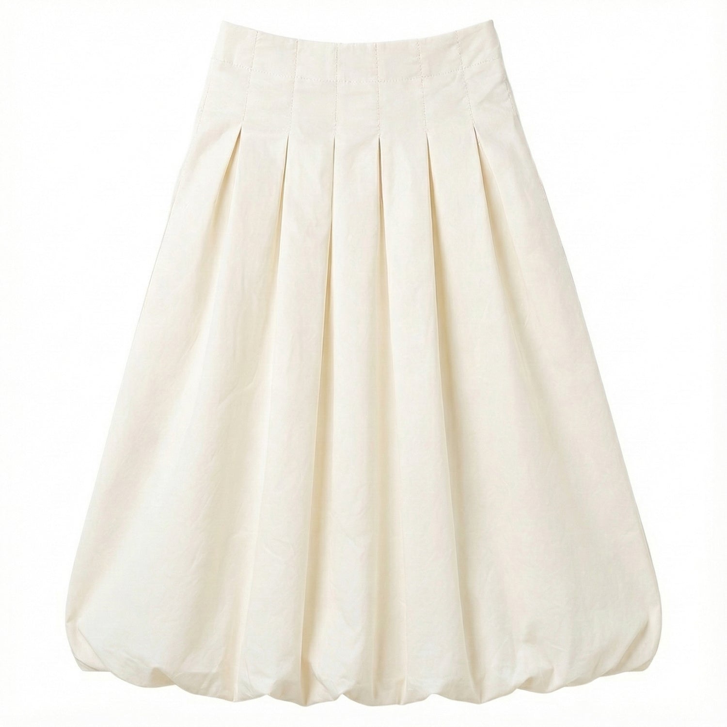 GEM CREAM BUBBLE HEM PLEAT SKIRT [FINAL SALE] – Luibelle
