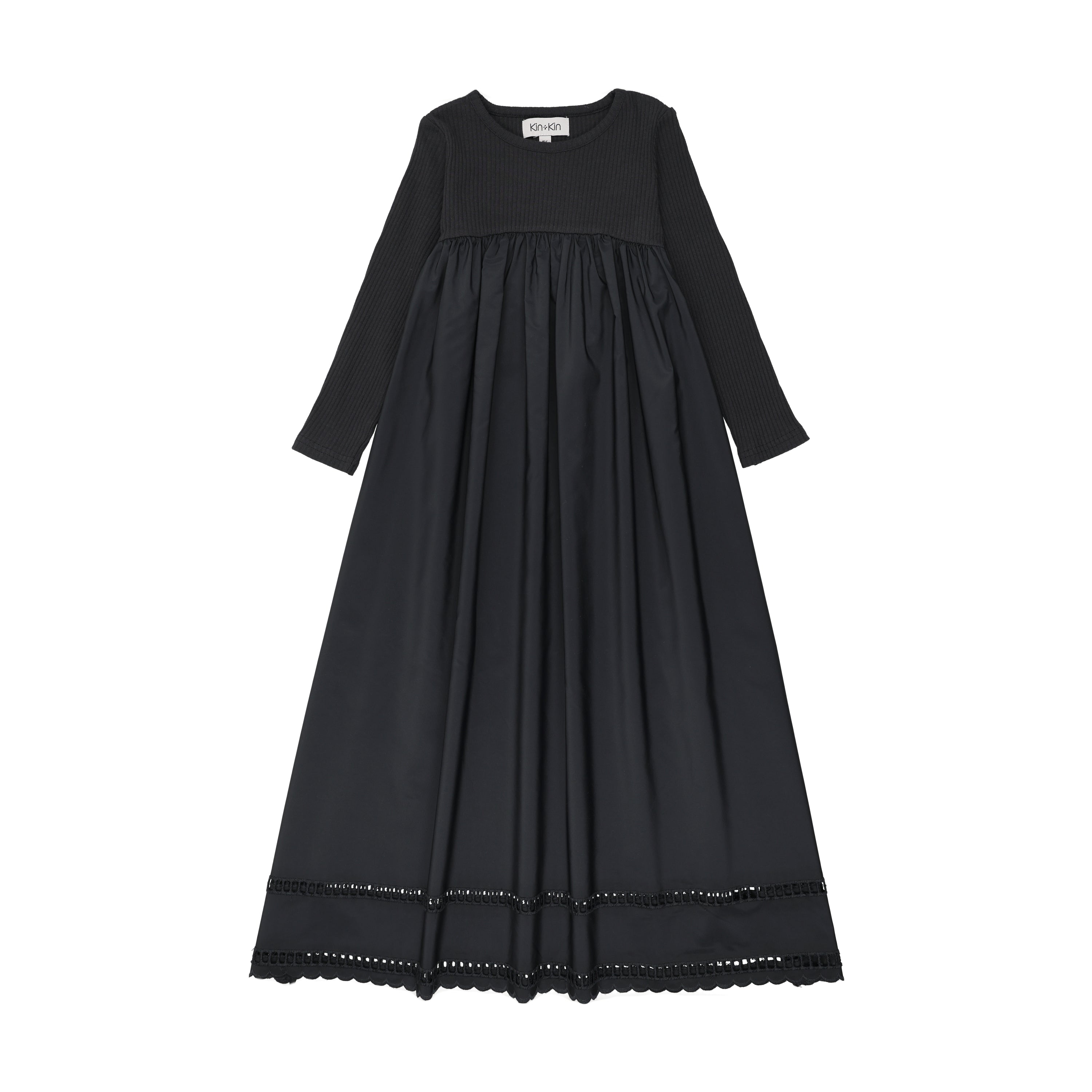 KIN & KIN BLACK TEXTURED MAXI DRESS – Luibelle