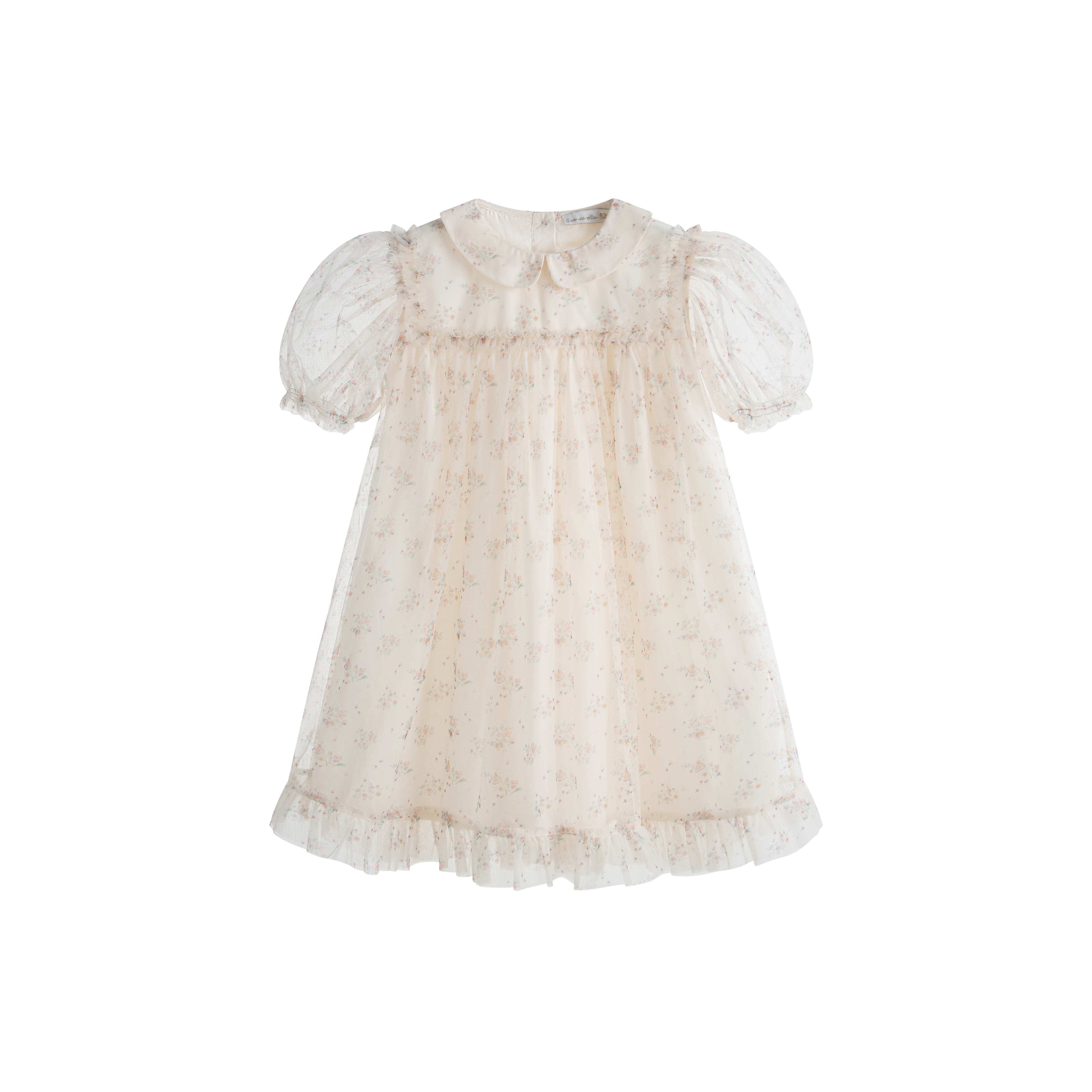 CERA UNA VOLTA CREAM FLORAL TULLE DRESS – Luibelle