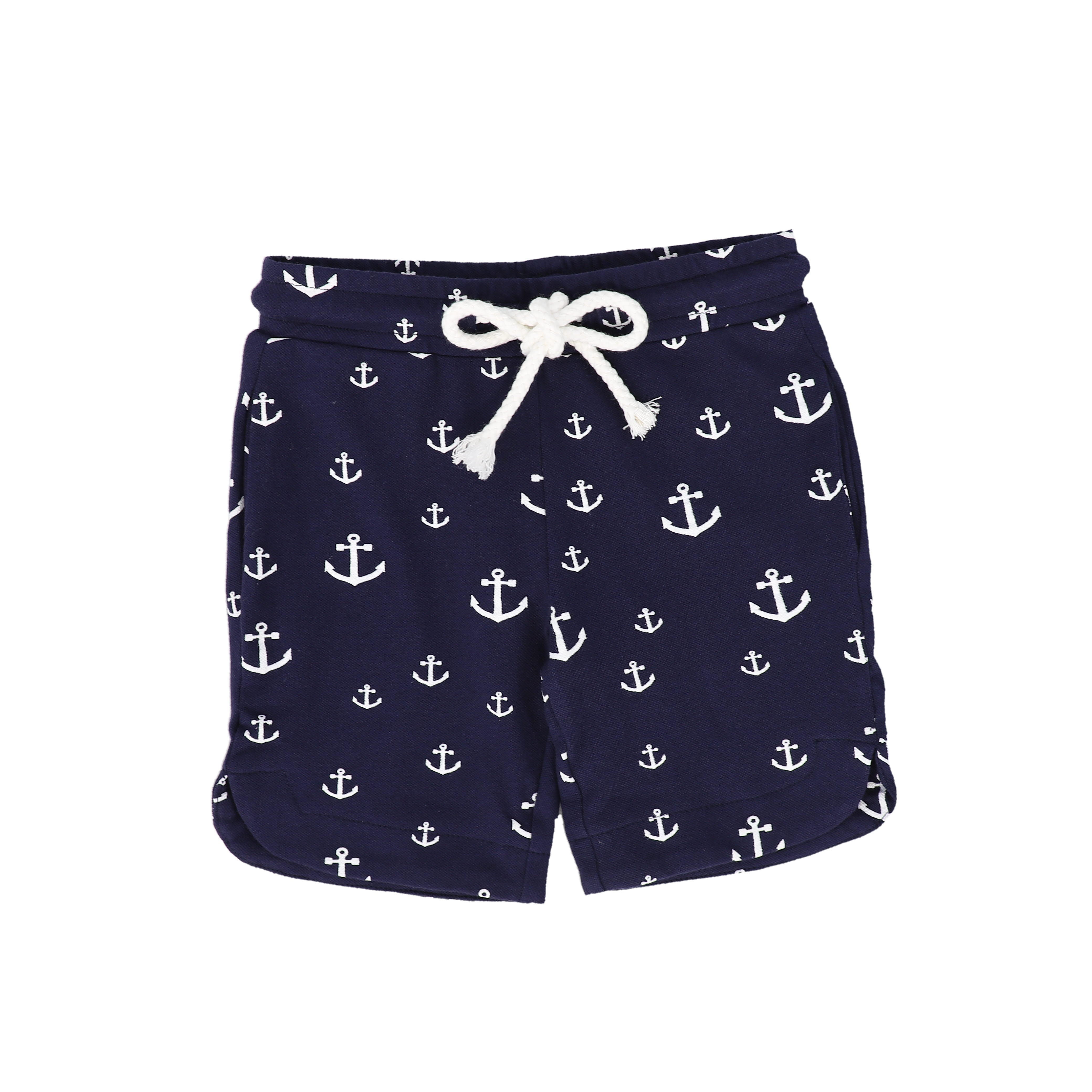 BAMBOO NAVY PRINTED ANCHOR SHORTS [FINAL SALE] – Luibelle
